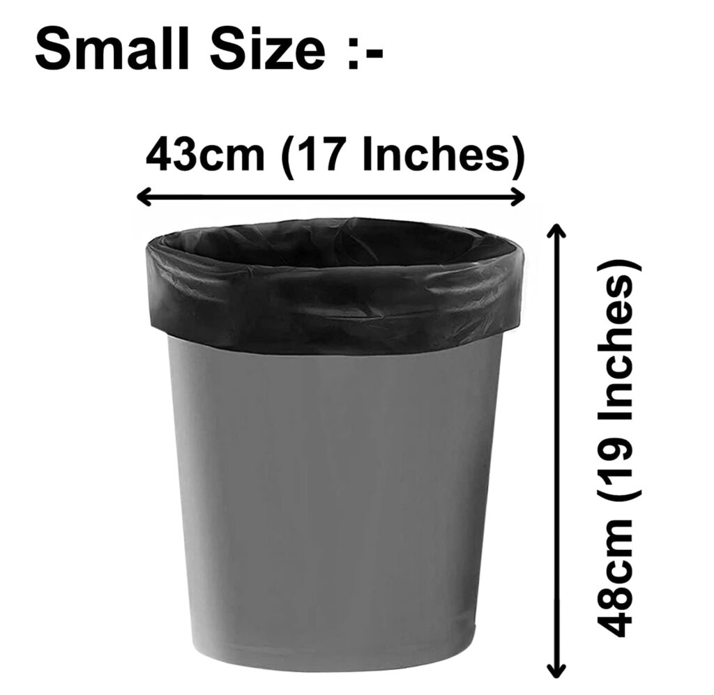 Bin liner - Rolls - 17 inch x 19 inch - Black - emille